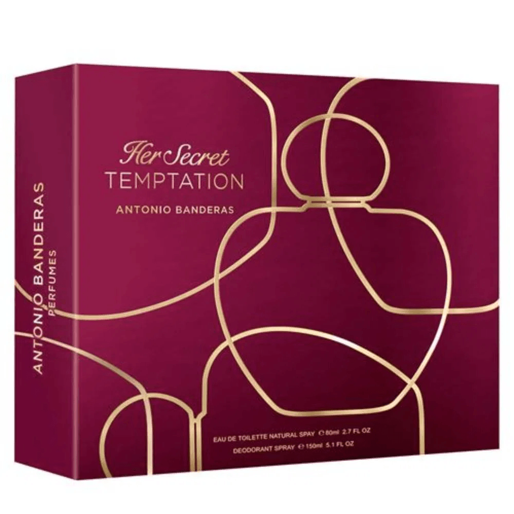 Kit Coffret Antonio Bandeira Her Secret Temptation Edt 80ml